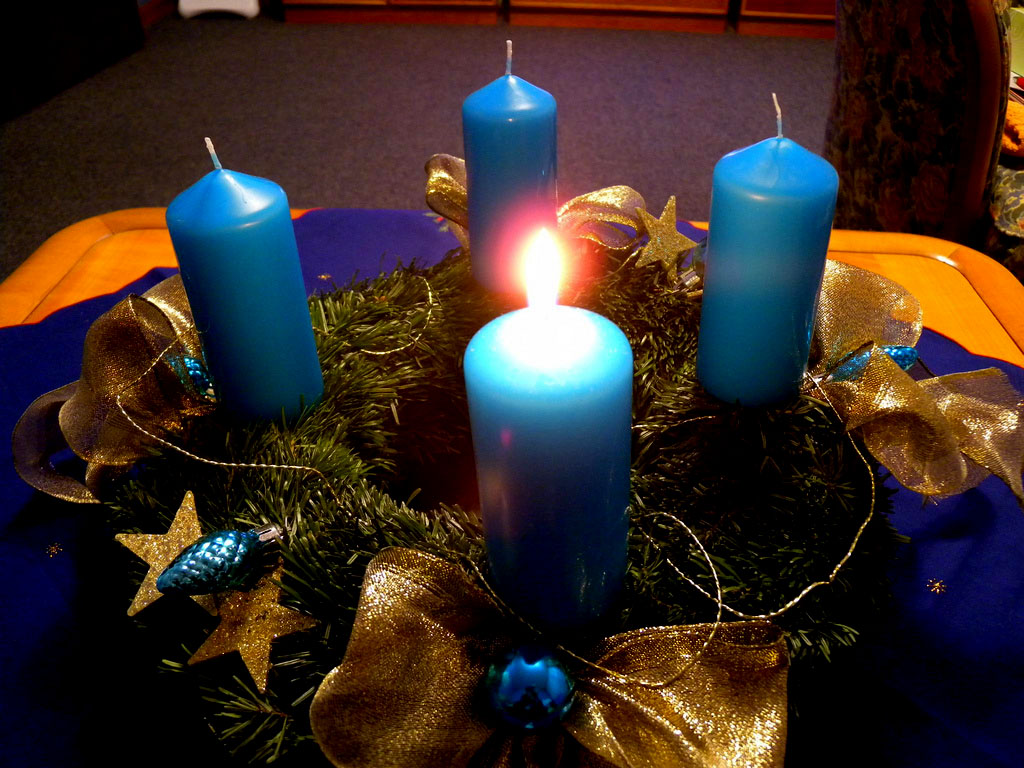 Blue Advent Wreath